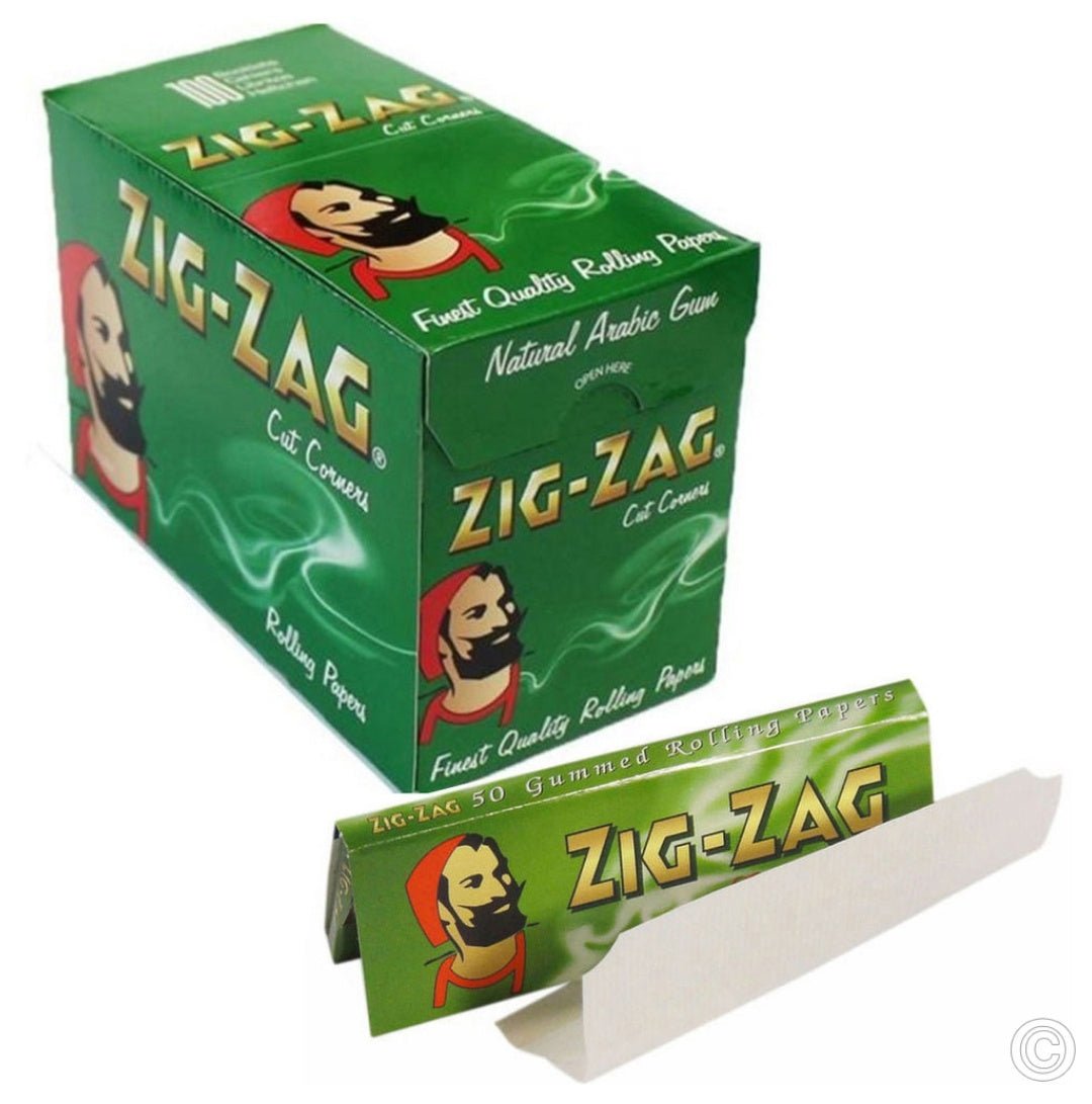 Zig Zag - Green Standard Regular Cigarette Rolling Paper - Box of 100 – Prime Vapes Wholesale