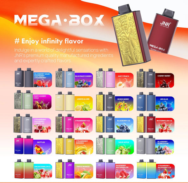 JNR Mega Box 25k Disposable Vape Box of 10 – Prime Vapes Wholesale