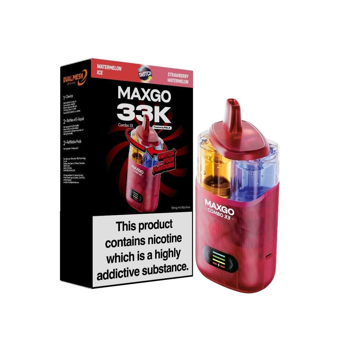 RELX MAXGO Combo 33000 Disposable Vape TPD Compliant - Pack Of 3 ...